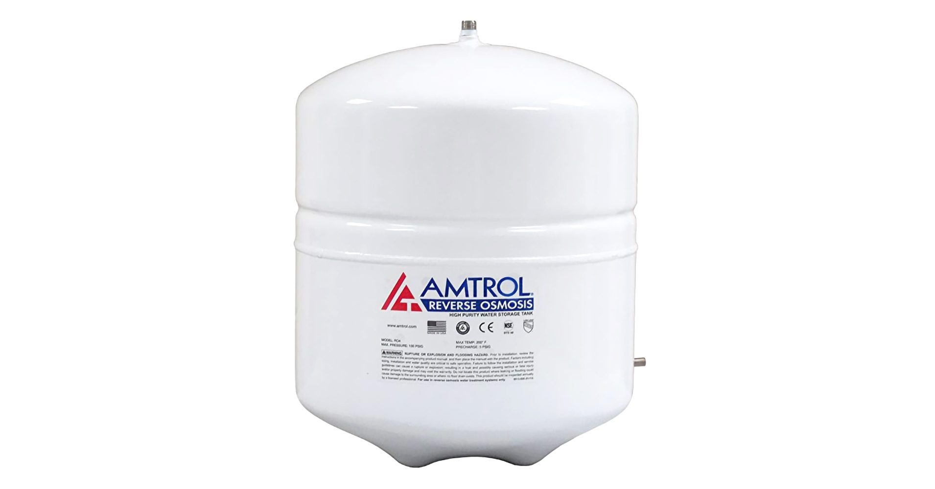 Amtrol RO Tank 4.4 Gal Steel 141S351 / 141S352 White / Blue | WPS ...